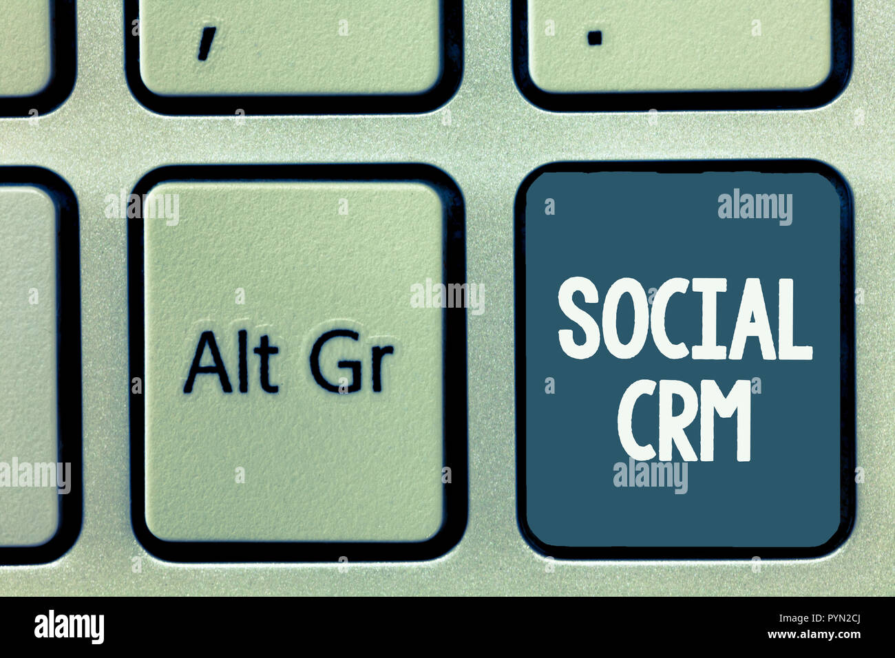 Conceptual hand writing showing Social Crm. Business photo showcasing ...