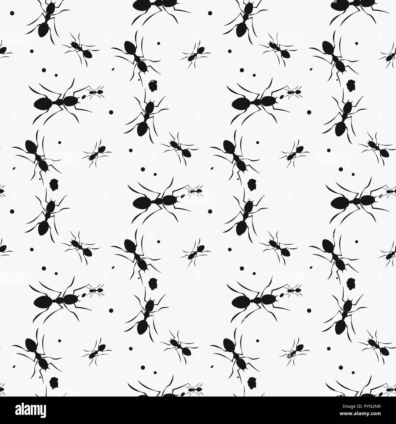 ants seamless group isolated on white background. Seamless vector illustration eps 10 Stock ...