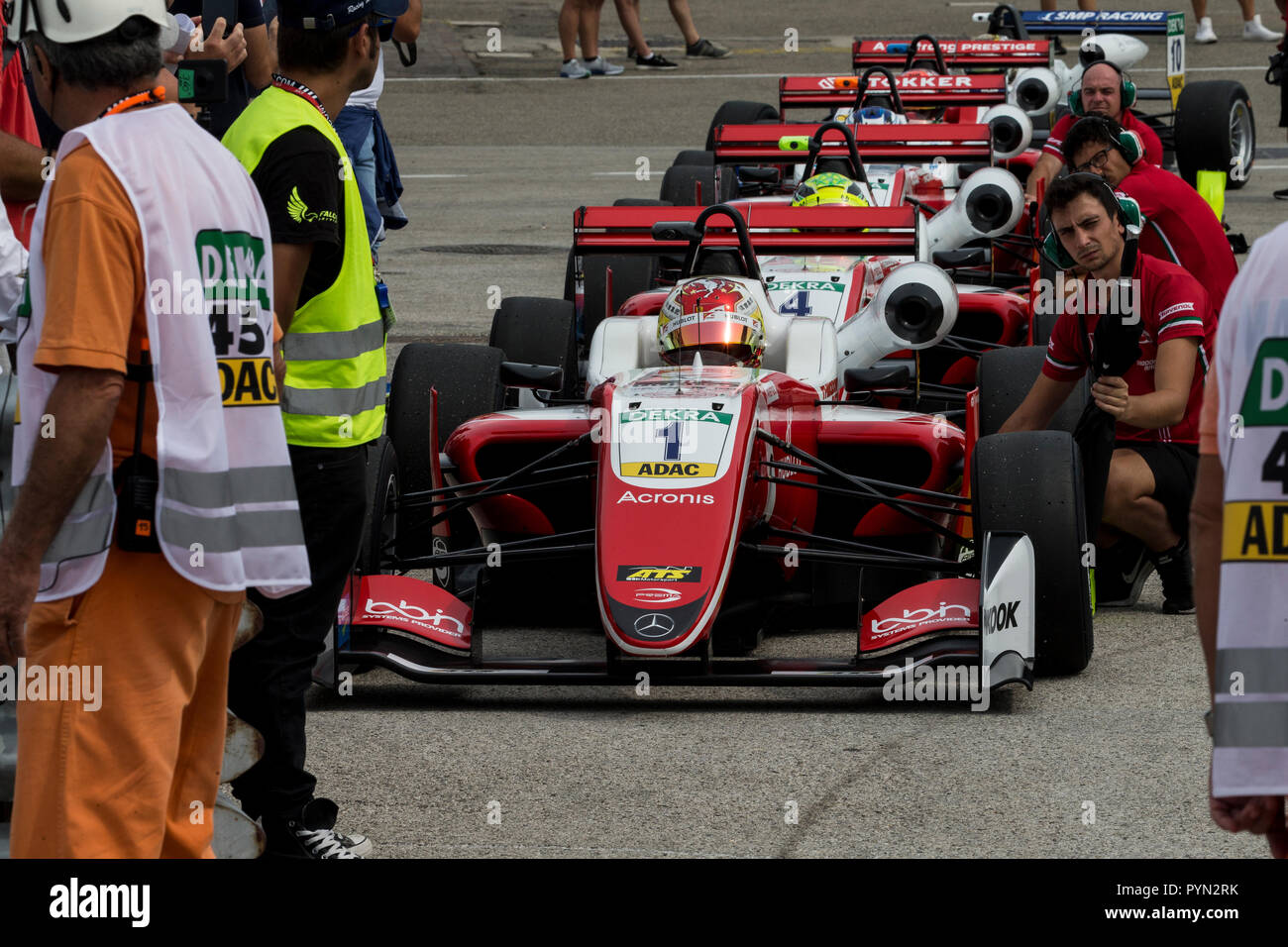 Misano Adriatico, Italy - August 25, 2018: A Dallara F317 – Mercedes ...