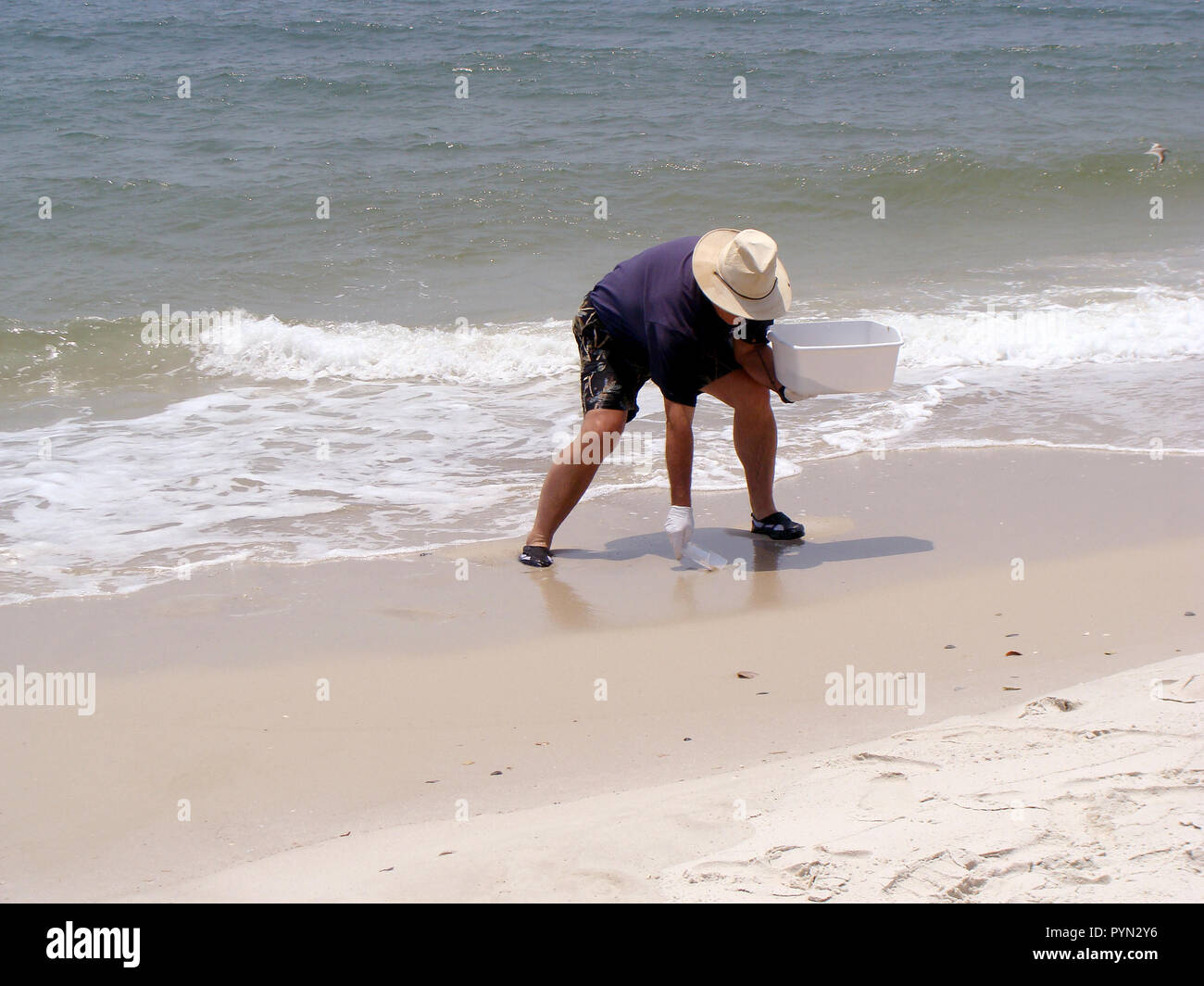 Sampling sediment after oil spill hi-res stock photography and images ...