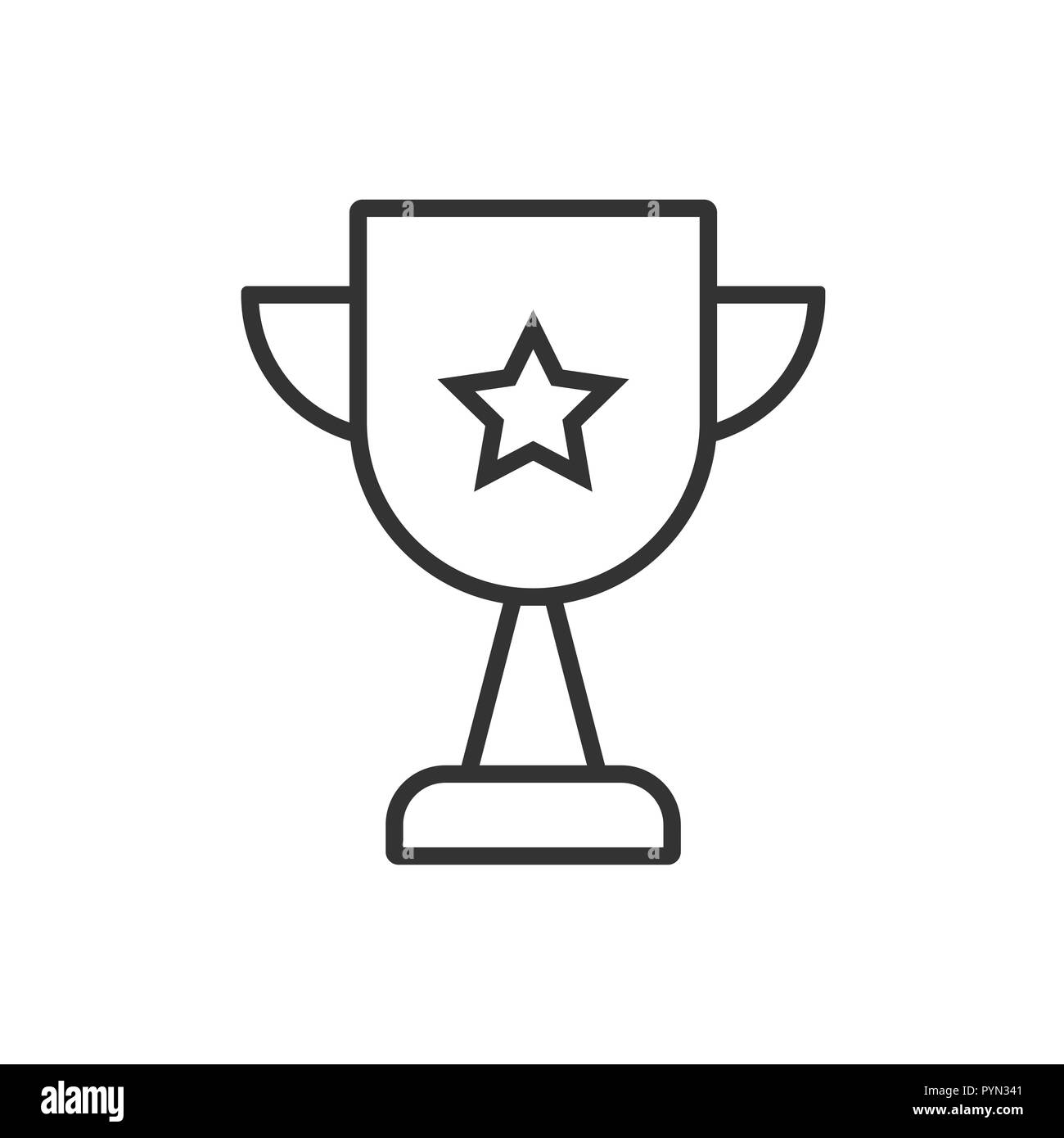 Trophy cup flat line Cut Out Stock Images & Pictures - Alamy