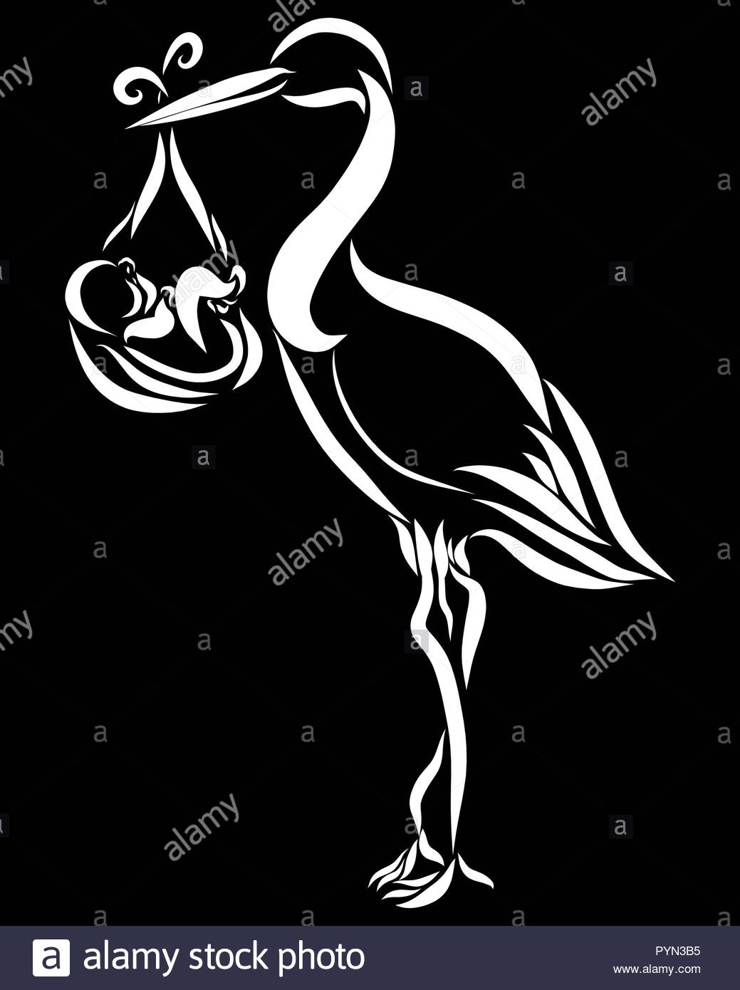 Stork Delivering Baby Stock Photos & Stork Delivering Baby Stock Images ...