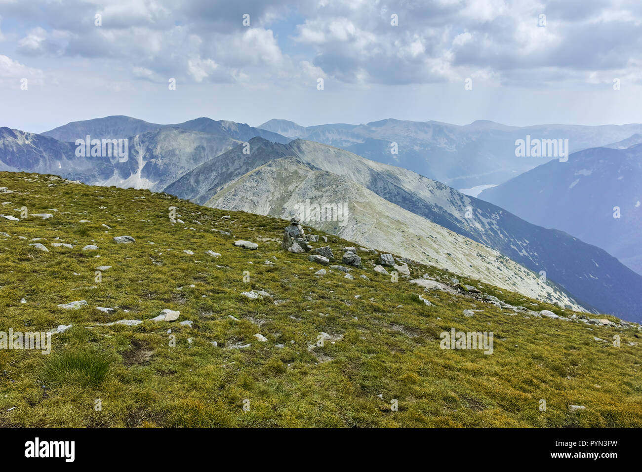 Landscape from Musala Peak, Rila mountain, Bulgaria Stock Photo - Alamy