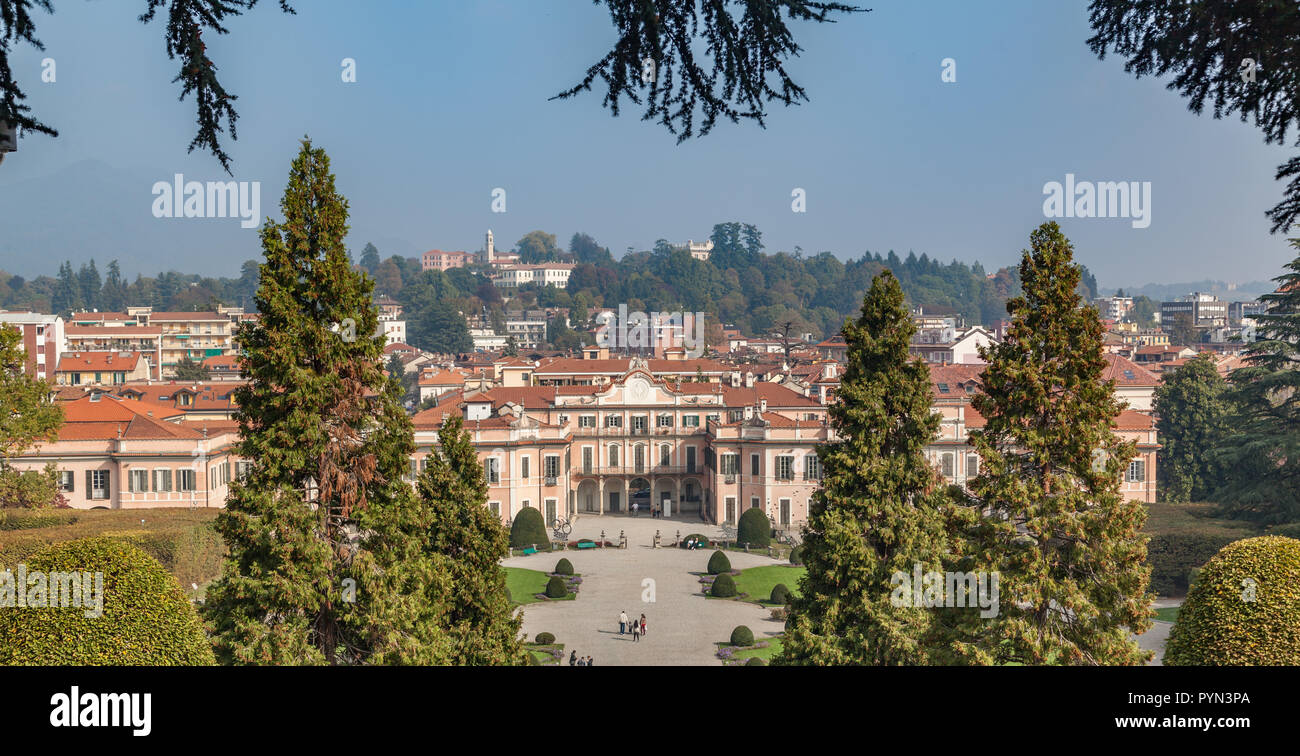 Varese OCT 2018 ITALY - View of Gardens of Estense Palace (Palazzo ...