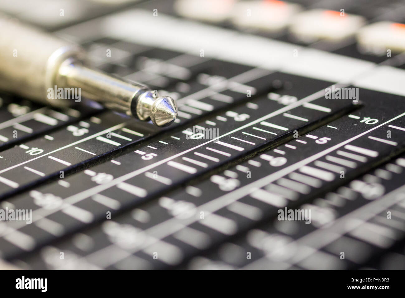 Analog Audio Instrument Lead/ cable connector on Digital mixing console ...