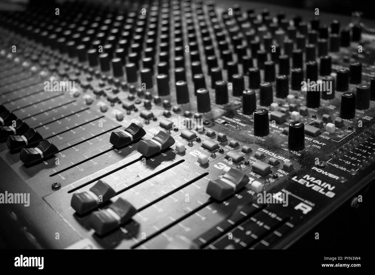 Sound control board operator hi-res stock photography and images - Alamy