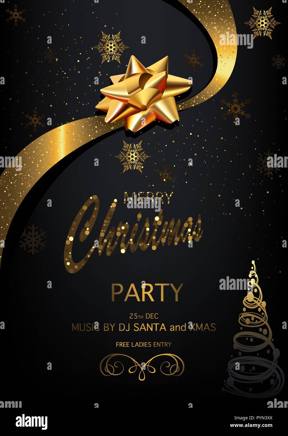 Christmas Party Invitation Stock Vector Images - Alamy