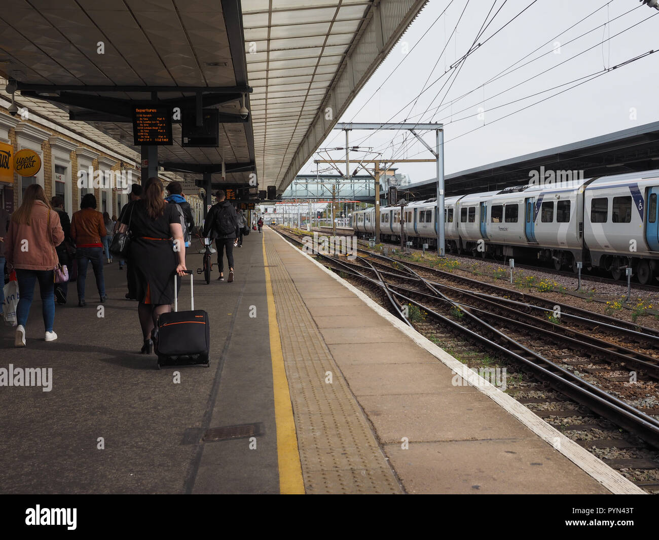 CAMBRIDGE, UK - CIRCA OCTOBER 2018: Train at Cambridge railway station ...