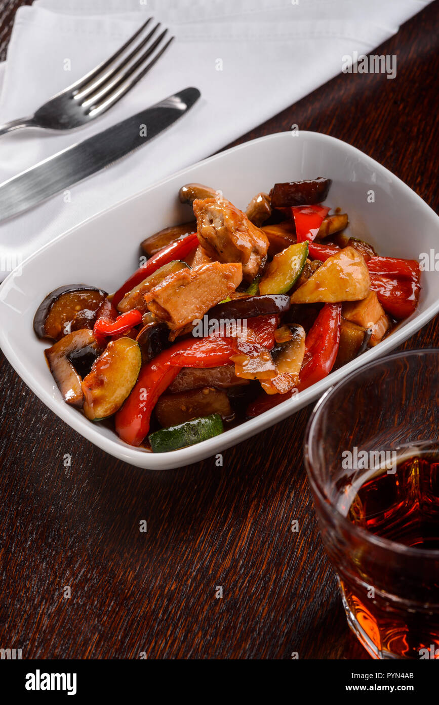 Nice dinner for one person Stock Photo - Alamy