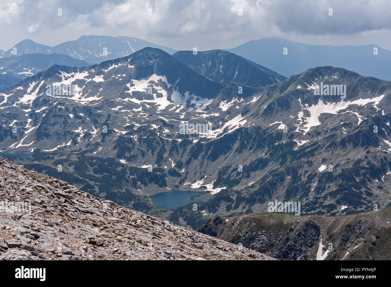 Amazing Landscape of Pirin Mountain from Vihren Peak, Bulgaria Stock ...