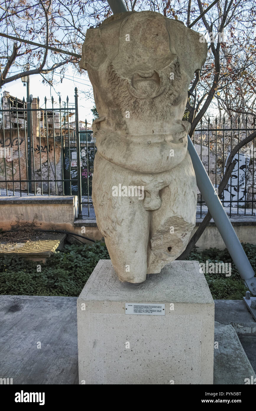 Ancient statue in Acropolis of Athens, Attica, Greece Stock Photo - Alamy