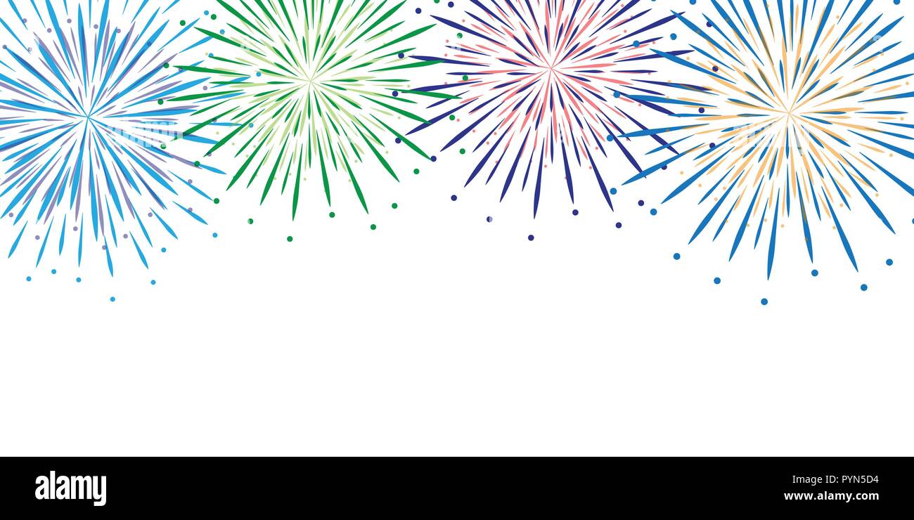 colorful fireworks background isolated vector illustration EPS10 Stock ...