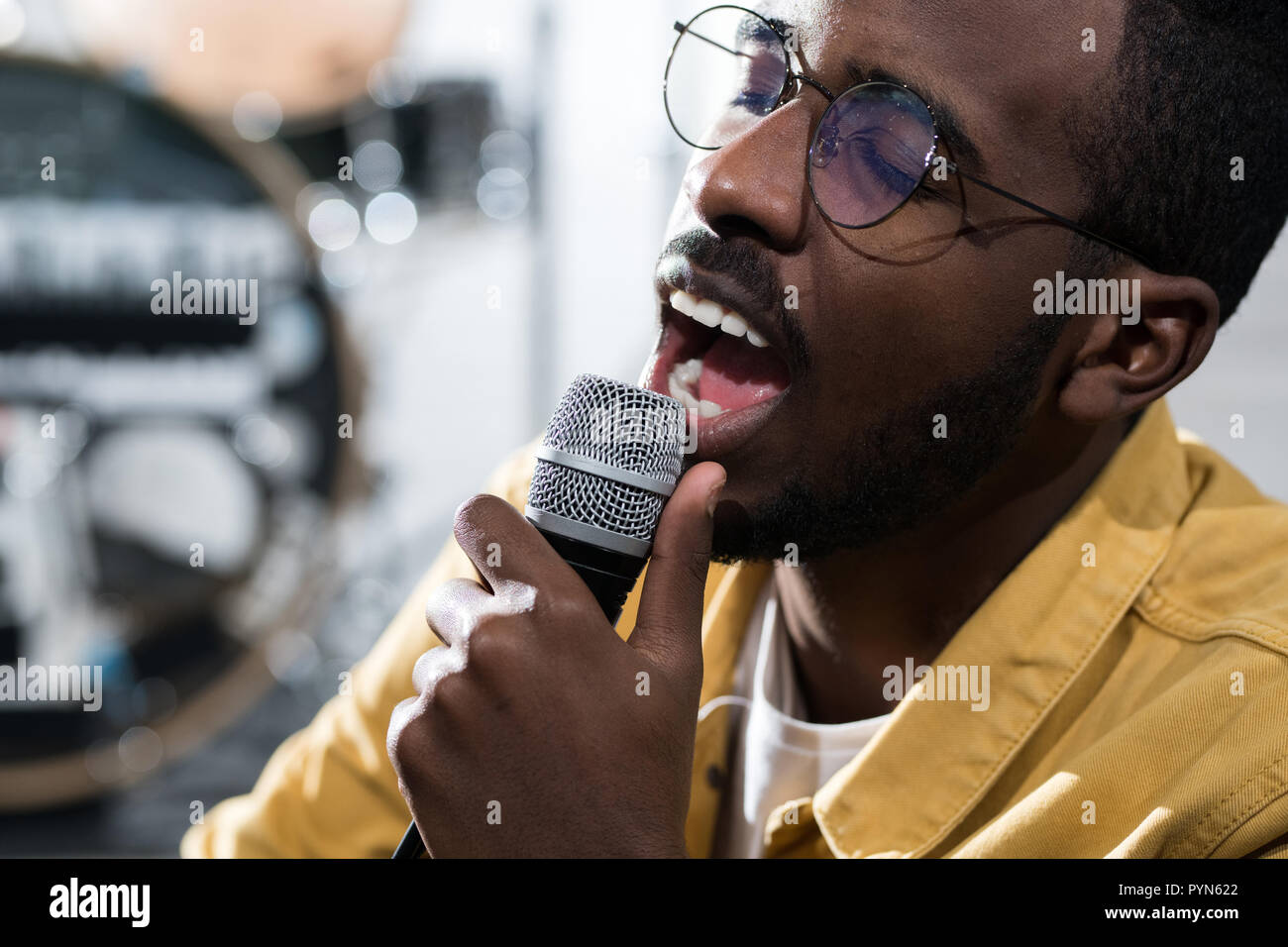 Inspired African Singer Stock Photo - Alamy