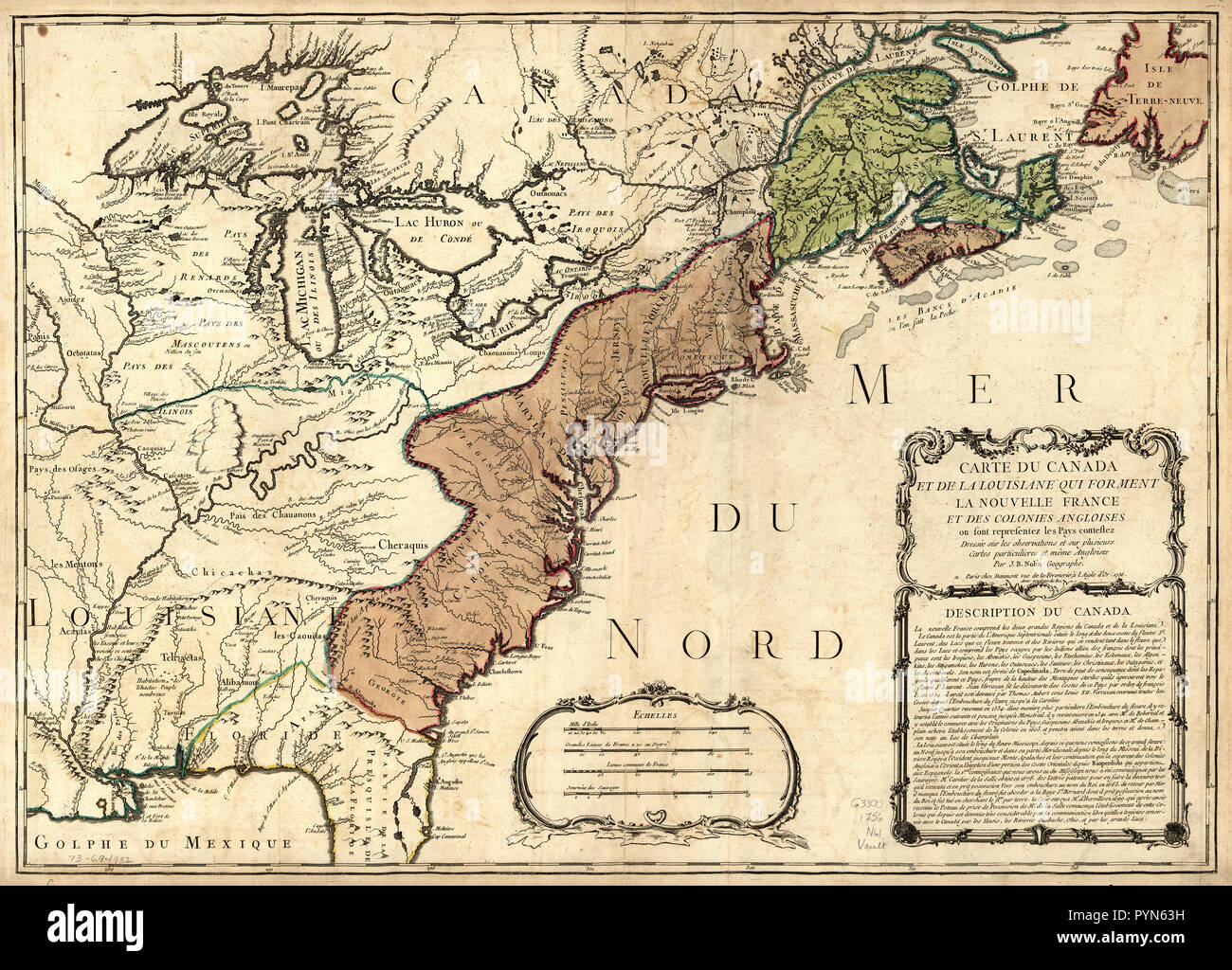 Vintage Maps / Antique Maps - Map of Canada and Louisiana that make up ...