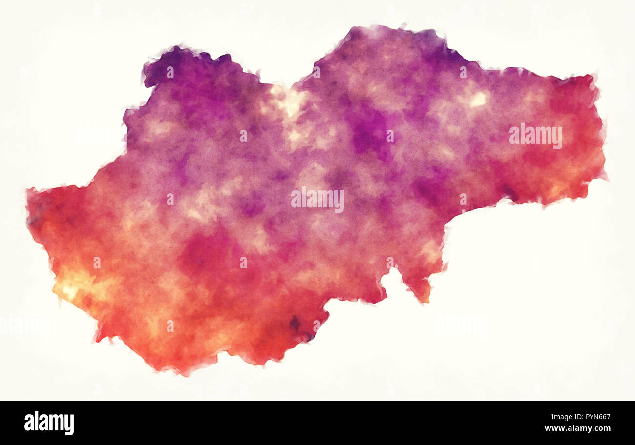 Jambi province map of Indonesia in front of a white background Stock ...