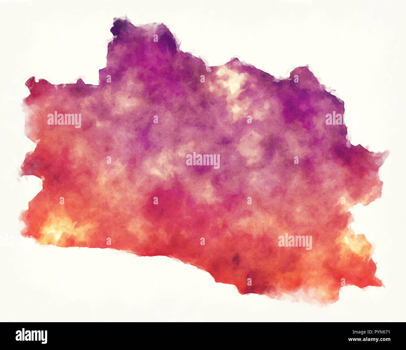 Jawa Barat province map of Indonesia in front of a white background ...