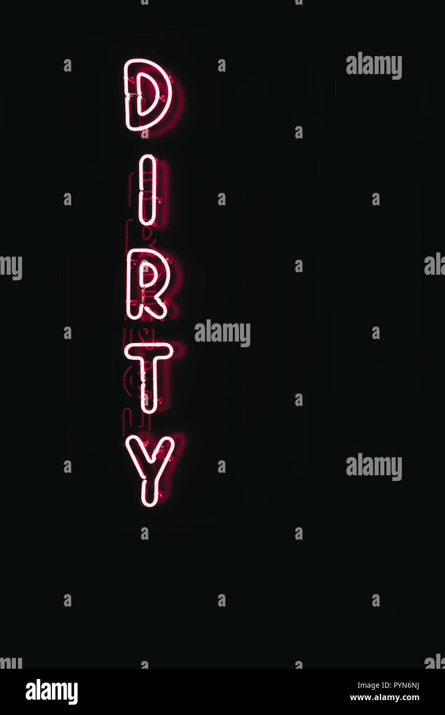 New york city night neon dirty hi-res stock photography and images - Alamy