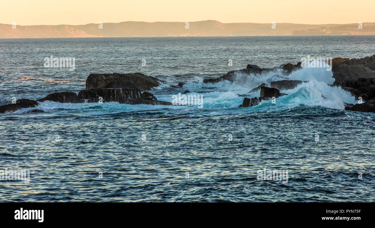 Atlantic Ocean Waves on Rocks Stock Photo - Alamy
