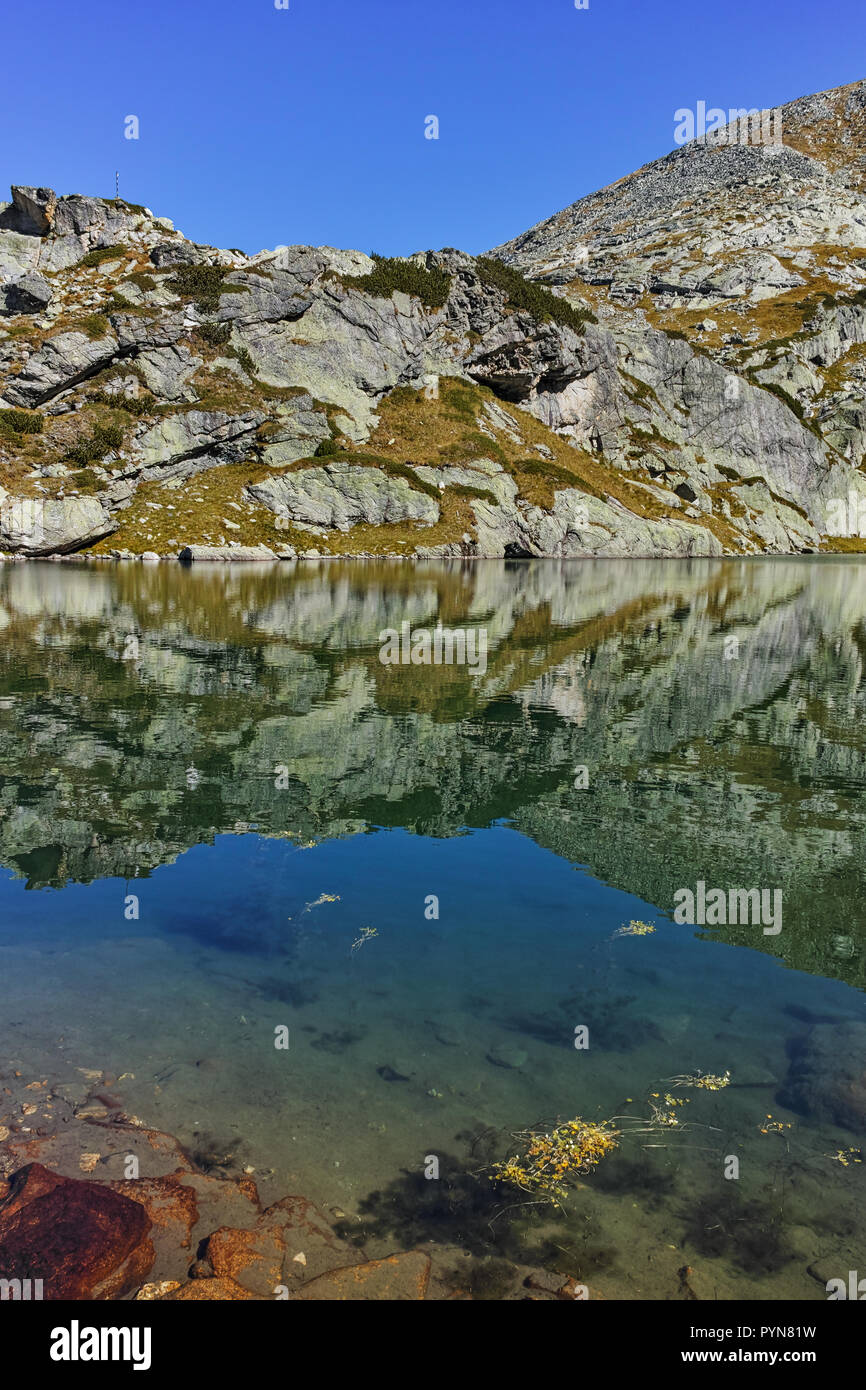 Amazing landscape of The Scary lake, Rila Mountain, Bulgaria Stock ...