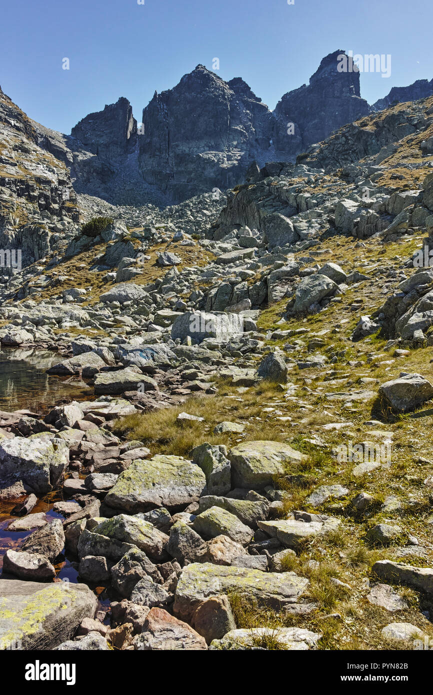 Amazing landscape of The Scary lake, Rila Mountain, Bulgaria Stock ...