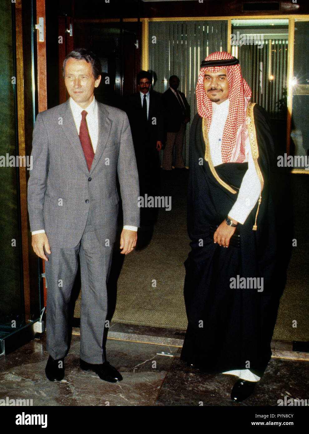 Deputy Secretary of State Kenneth Dam poses with the new Saudi Arabia ...