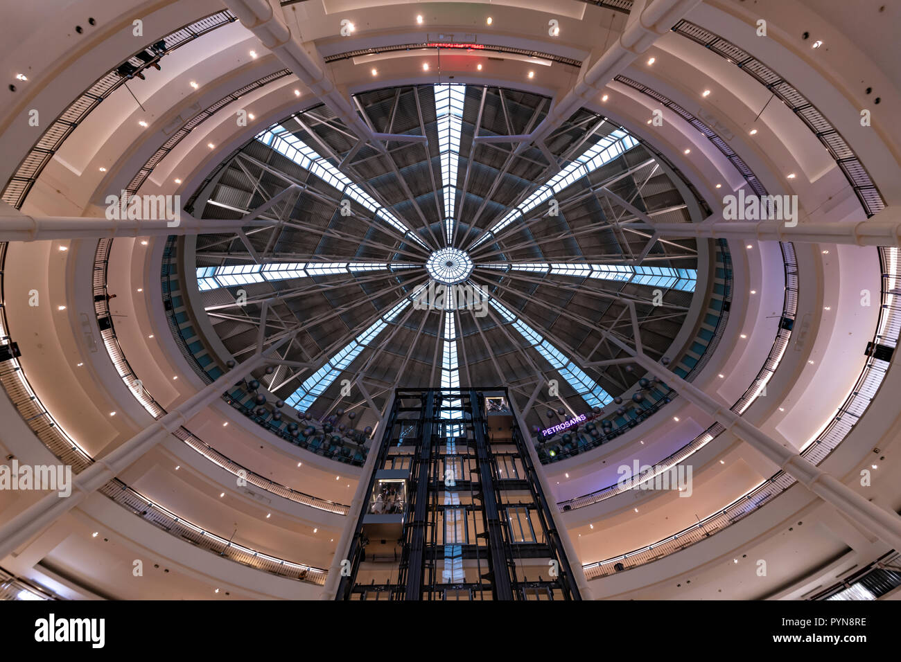 KUALA LUMPUR, 2 August 2018 - Up view of the twin towers steel islamic ...