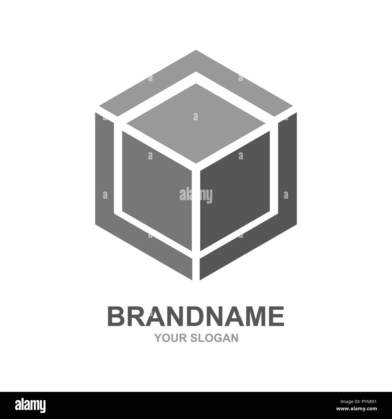 Cube logo hi-res stock photography and images - Alamy