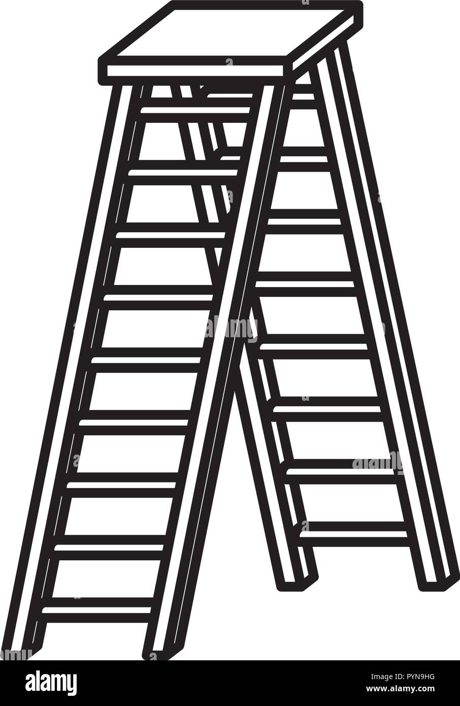 wooden stair isolated icon Stock Vector Image & Art - Alamy