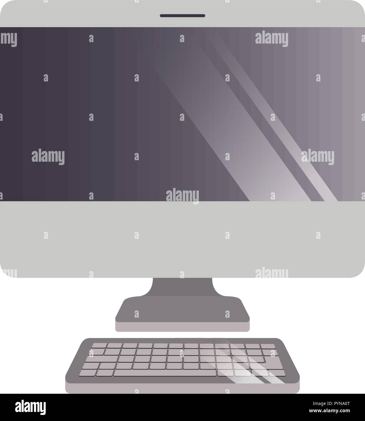 computer desktop isolated icon Stock Vector Image & Art - Alamy
