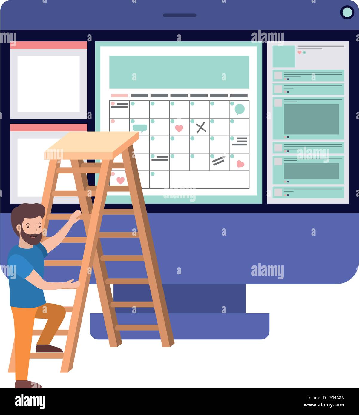 Wide ladder Stock Vector Images - Alamy