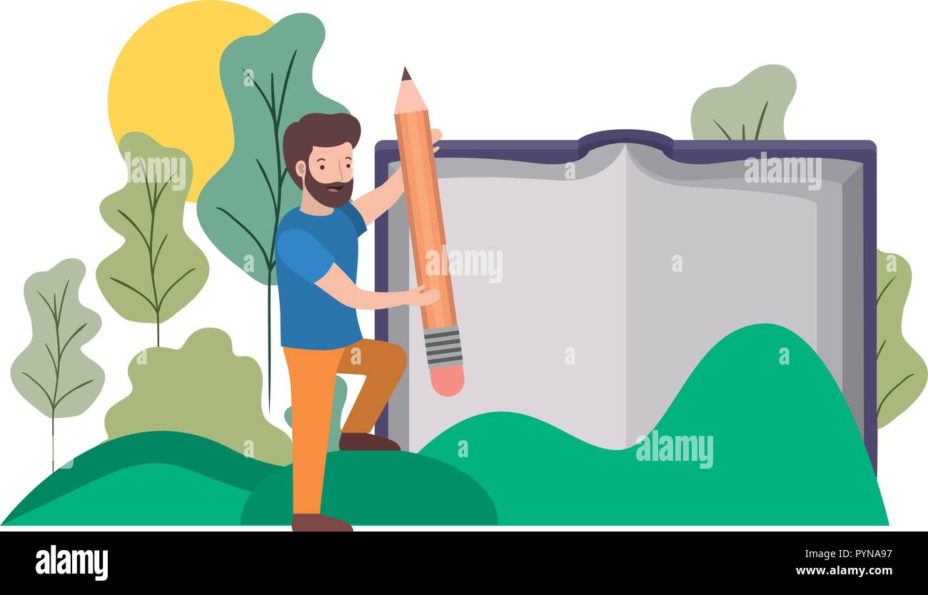 Reading novel man in Stock Vector Images - Alamy