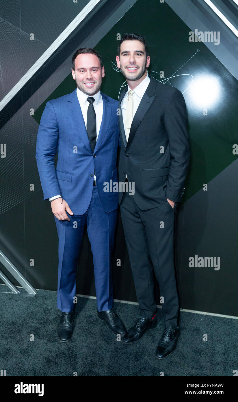 New York, NY - October 24, 2018: Scooter Braun and Adam Braun attend ...
