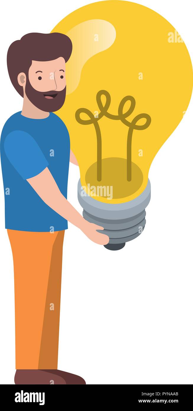 Male avatar with bulb hi-res stock photography and images - Alamy