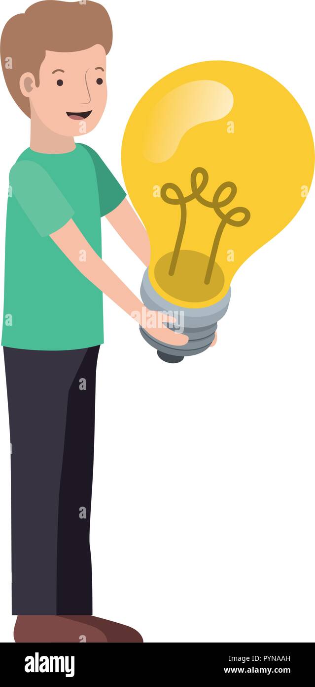 Male avatar with bulb hi-res stock photography and images - Alamy