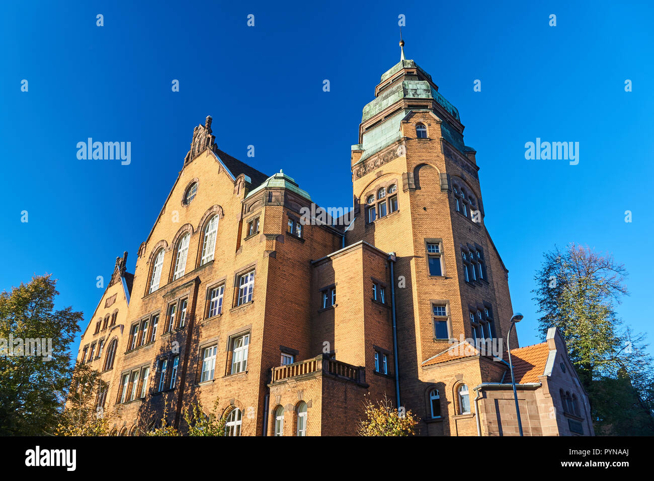 a red brick university building in Poznan Stock Photo - Alamy