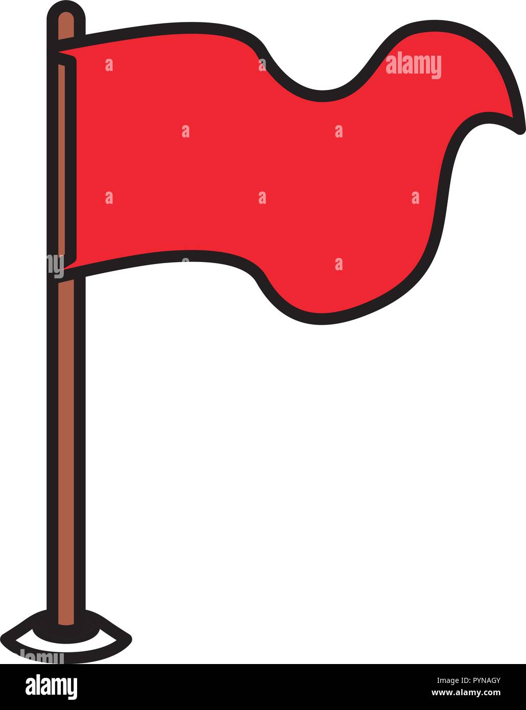flag marker in stick isolated icon Stock Vector Image & Art - Alamy