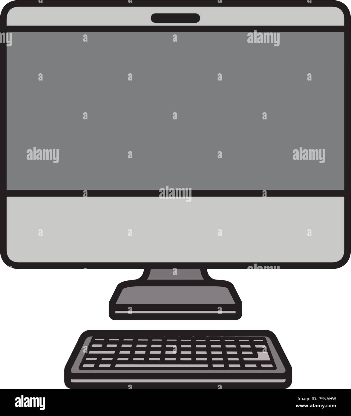 computer desktop isolated icon Stock Vector Image & Art - Alamy