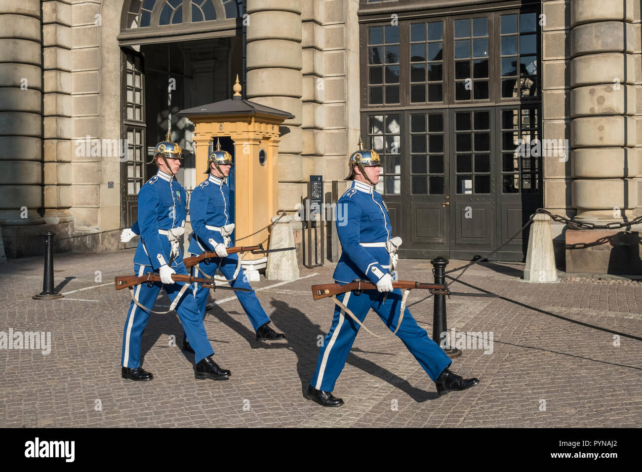 Stockholm palace guard helmet hi-res stock photography and images - Alamy