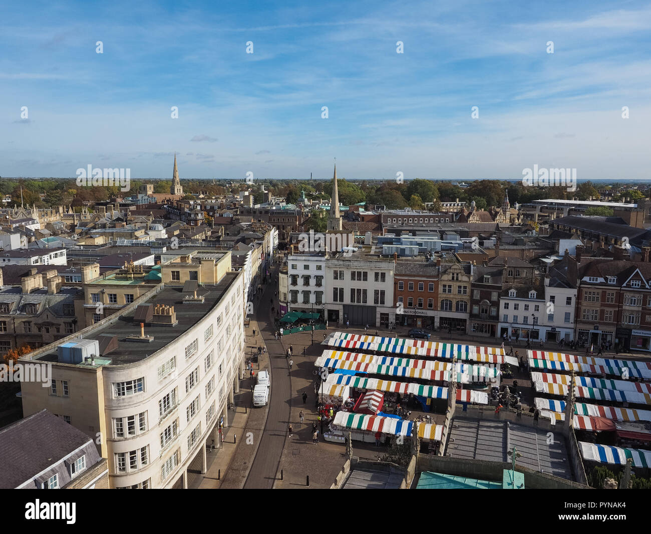Aerial view cambridge market square hi-res stock photography and images ...