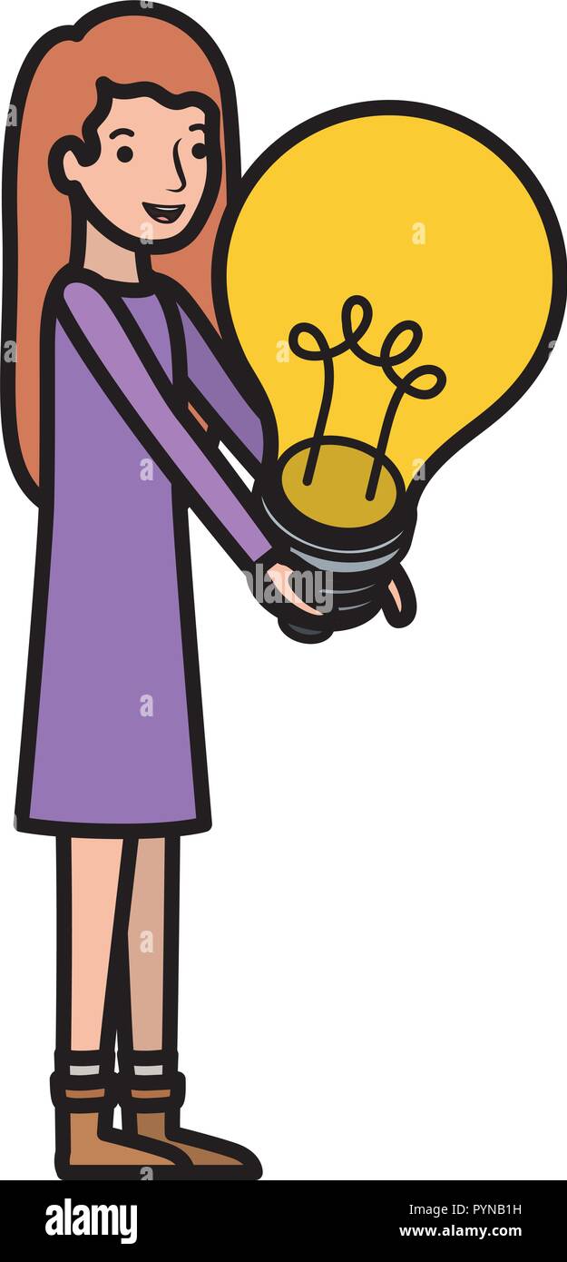 Female avatar bulb hi-res stock photography and images - Alamy