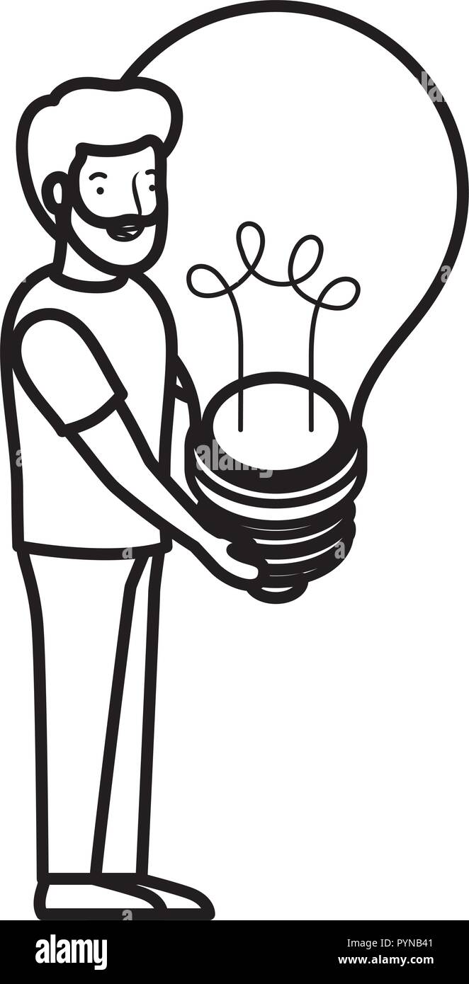 Male avatar with bulb hi-res stock photography and images - Alamy