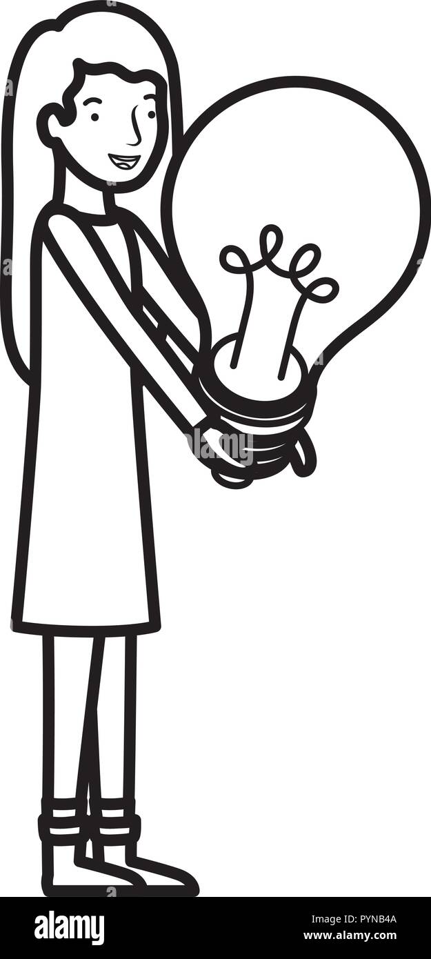 Female avatar bulb hi-res stock photography and images - Alamy