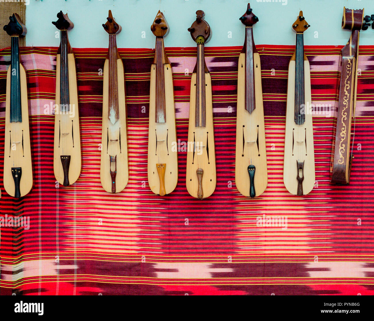 Set of models of musical instruments kemancha made of wood Stock Photo ...