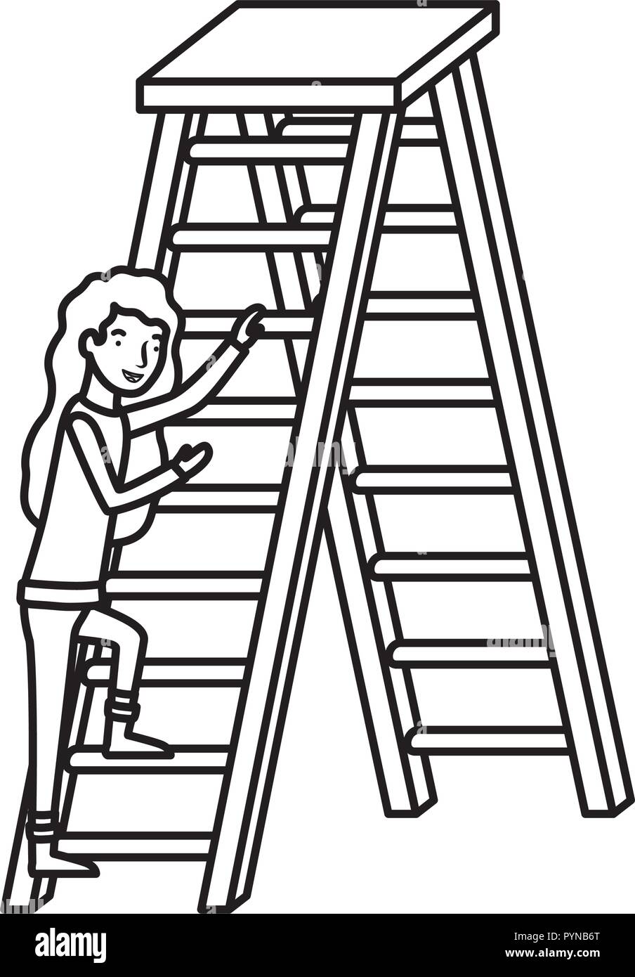 Ladder Black And White Clipart