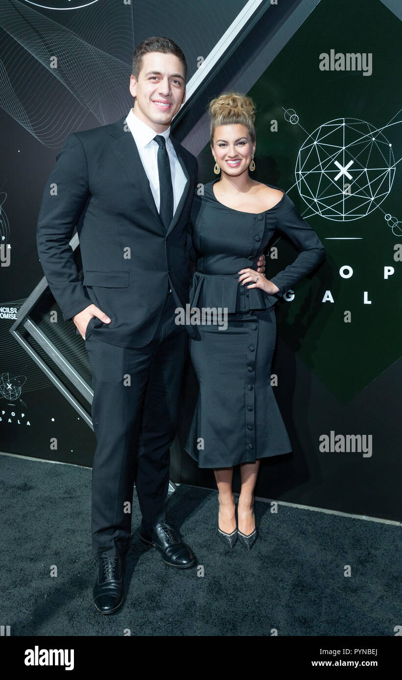 New York, NY - October 24, 2018: Andre Murillo and Tori Kelly attend ...