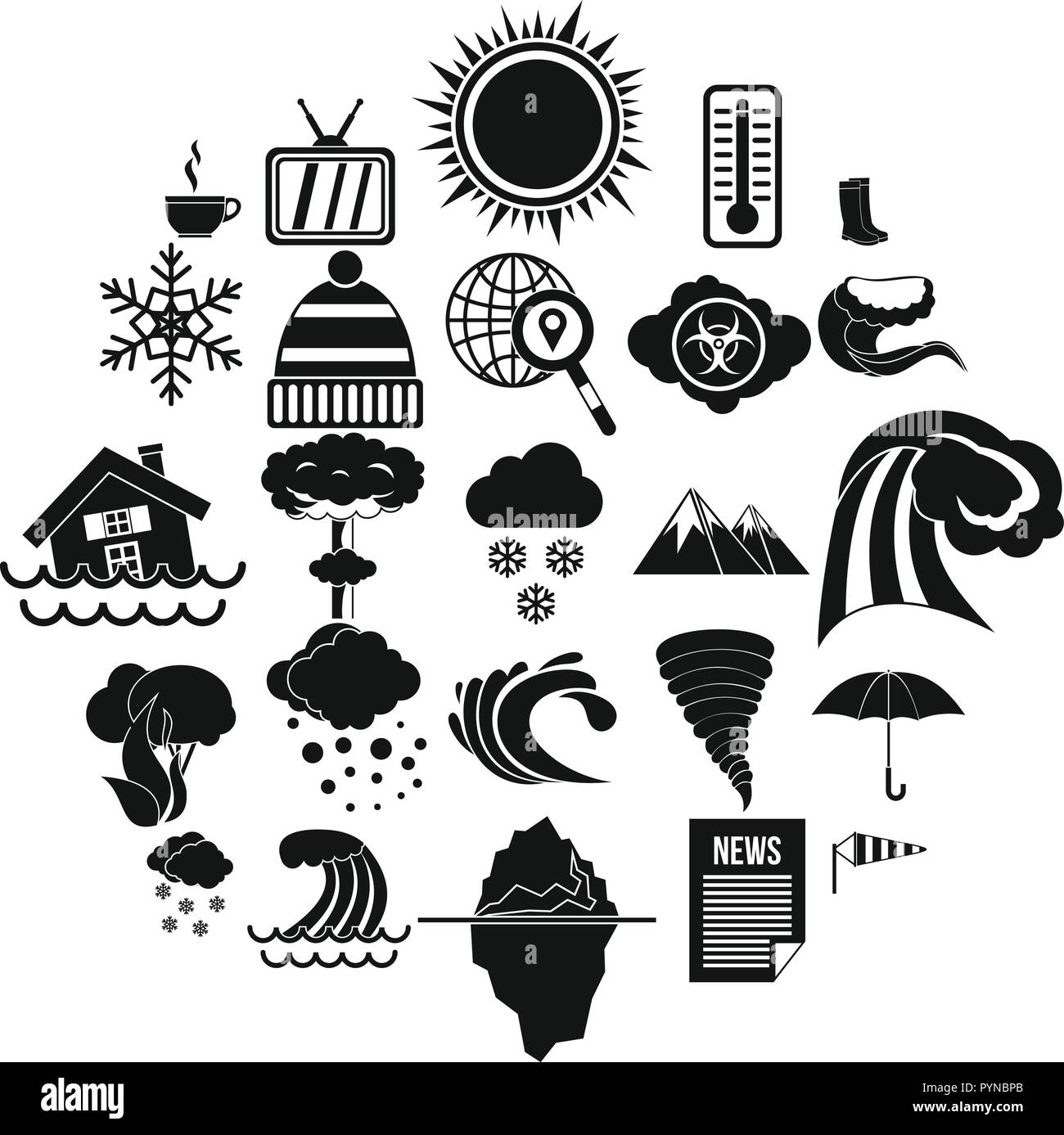 Clime icons set, simple style Stock Vector Image & Art - Alamy