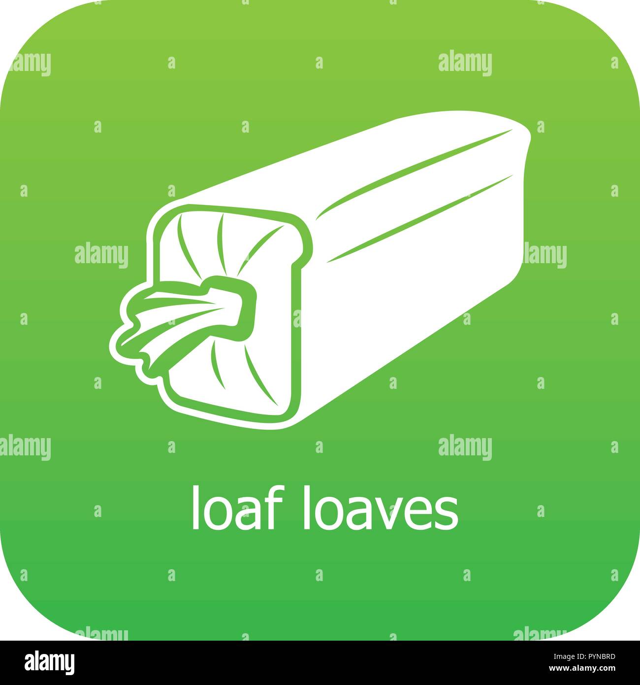 Loaf loaves icon green vector Stock Vector Image & Art - Alamy