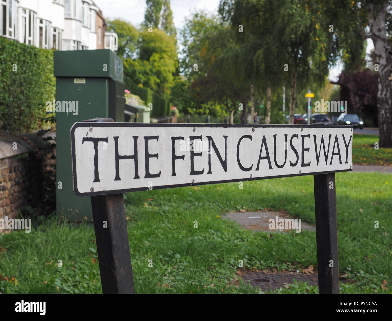 The Fen Causeway road sign in Cambridge, UK Stock Photo - Alamy