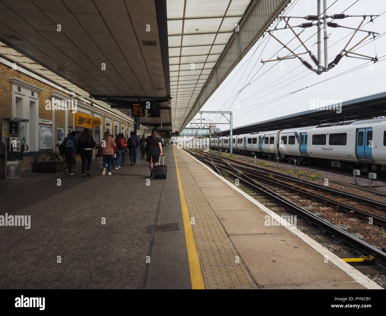 CAMBRIDGE, UK - CIRCA OCTOBER 2018: Train at Cambridge railway station ...