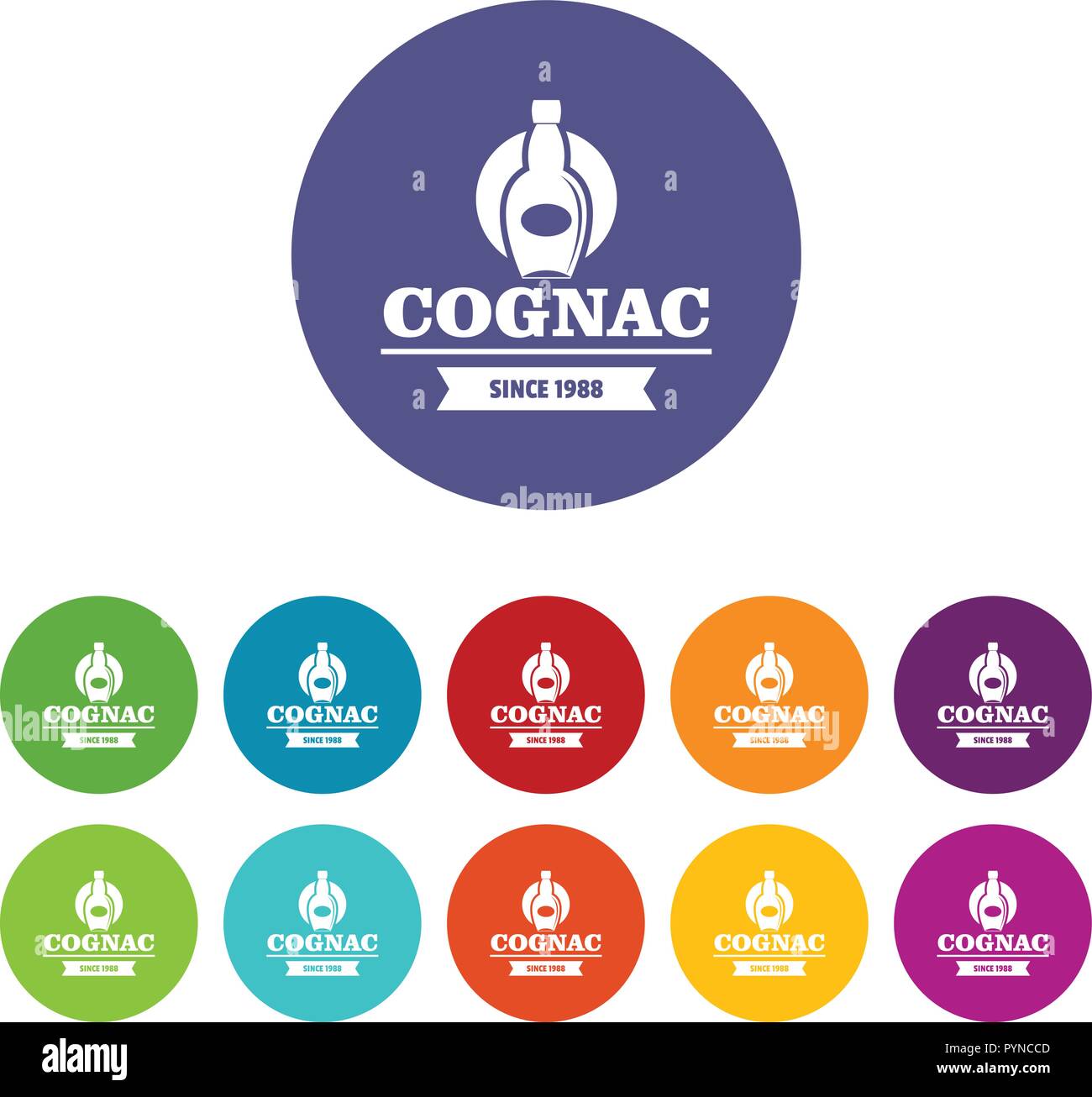 Luxury cognac icons set vector color Stock Vector Image & Art - Alamy